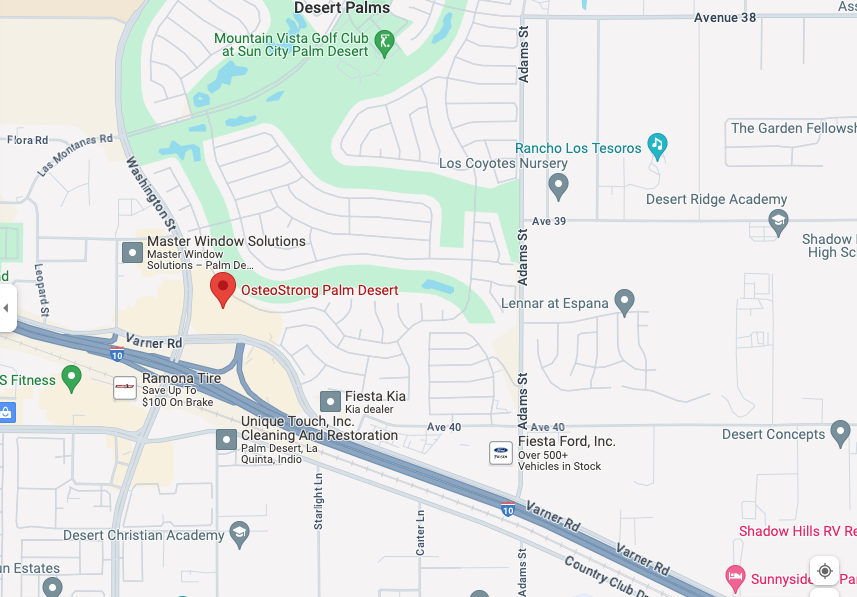 OSPD Map – OsteoStrong Palm Desert